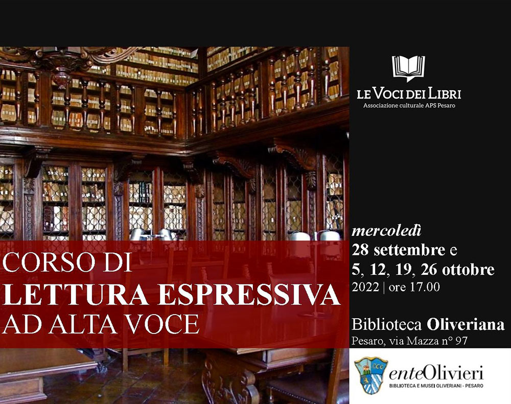 CORSO DI LETTURA ESPRESSIVA AD ALTA VOCE settembre 2022 – Le Voci dei Libri