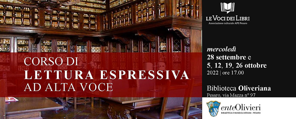 CORSO DI LETTURA ESPRESSIVA AD ALTA VOCE settembre 2022 – Le Voci dei Libri