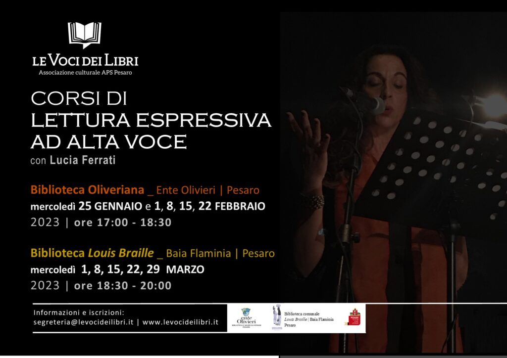 CORSO DI LETTURA ESPRESSIVA AD ALTA VOCE gennaio 2023 – Le Voci dei Libri